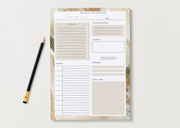 Daily Planner Pad – Mrs K and Co